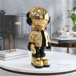 Art | Astronaut Statues Spaceman Sculpture Polyresin Gold Figurine ...